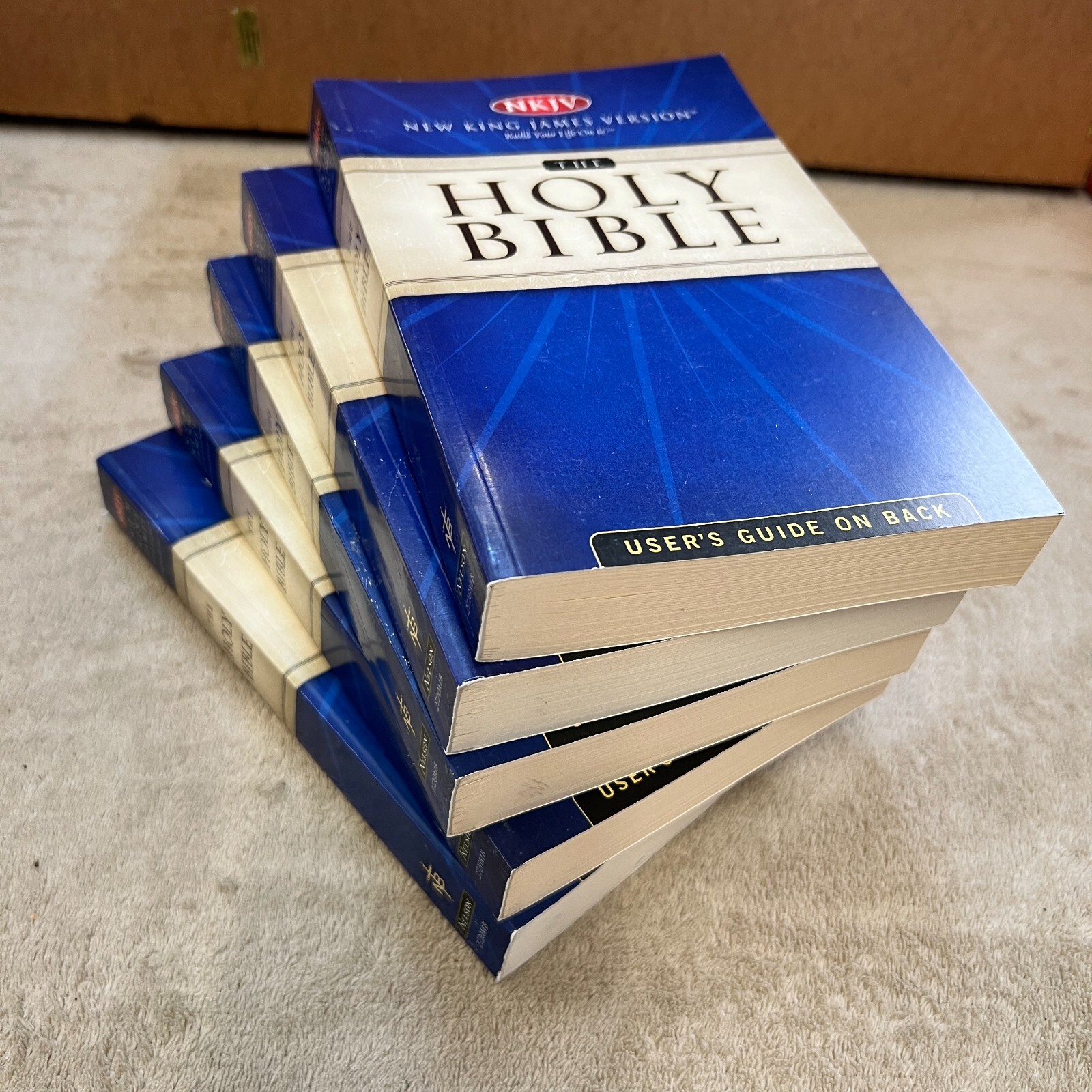 Set of 5 Trade Paperback Bibles NKJV Nelson 3-Column Classroom [B16] | eBay
