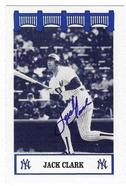 JACK CLARK 1992 THE WIZ YANKEES 80'S AUTOGRAPHED SIGNED NEW YORK ...