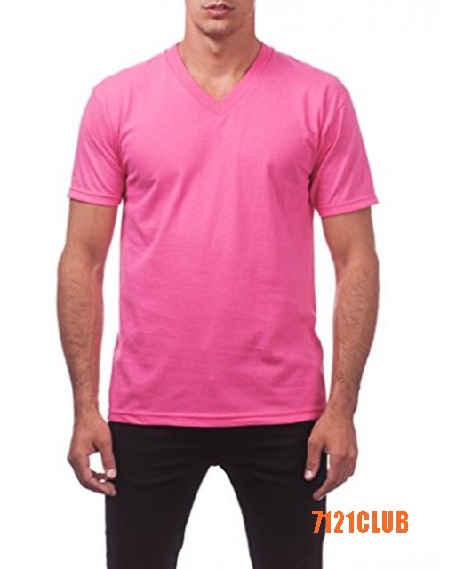 PRO CLUB MEN V NECK T SHIRT CAMO TEE PROCLUB PLAIN SHORT SLEEVE BIG ...