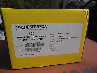 Chesterton 150 single cartridge seal shaft 1.125" 316SS | eBay