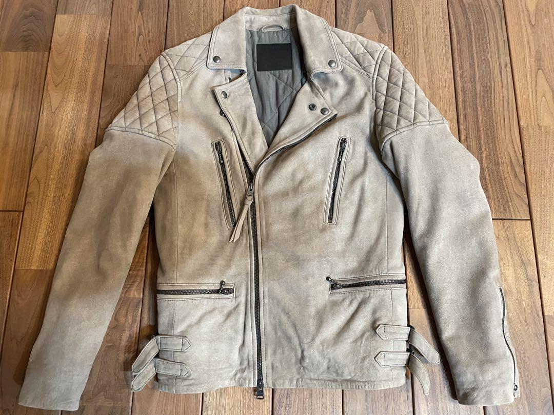 ALL SAINTS DOUBLE LEATHER JACKET - Gem