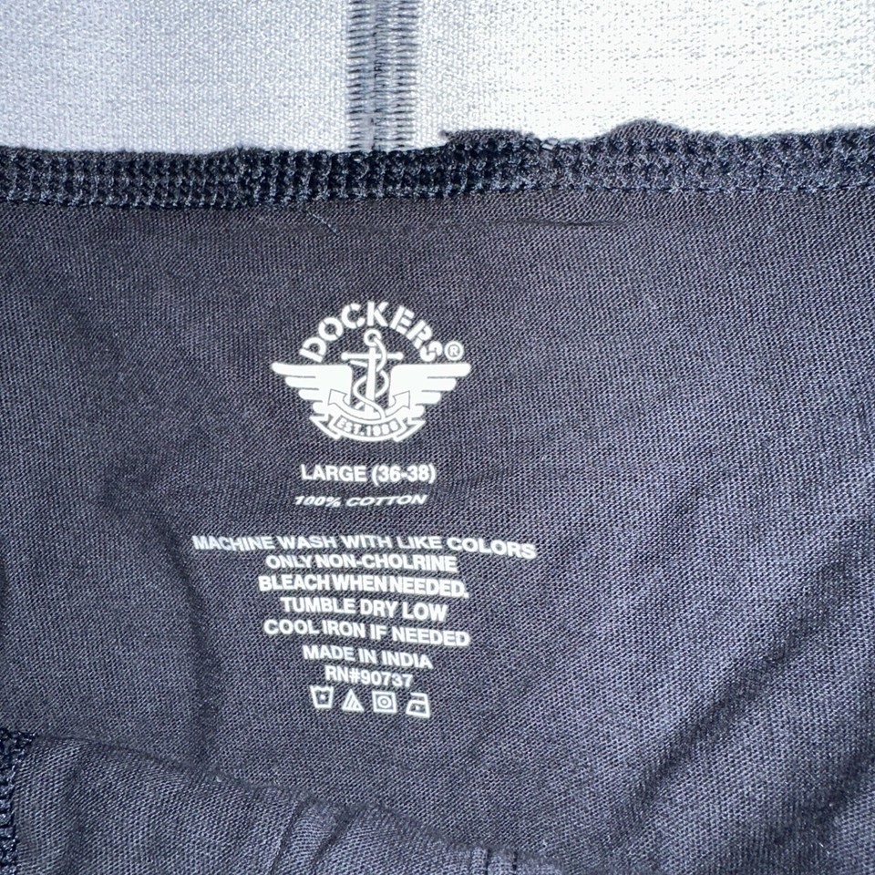 Dockers Boxer Briefs Men’s Large 100% Cotton Navy Blue Grey | eBay
