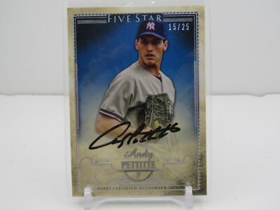 ANDY PETTITTE 2016 TOPPS FIVE STAR AUTOGRAPH AUTO #15/25! NEW YORK ...