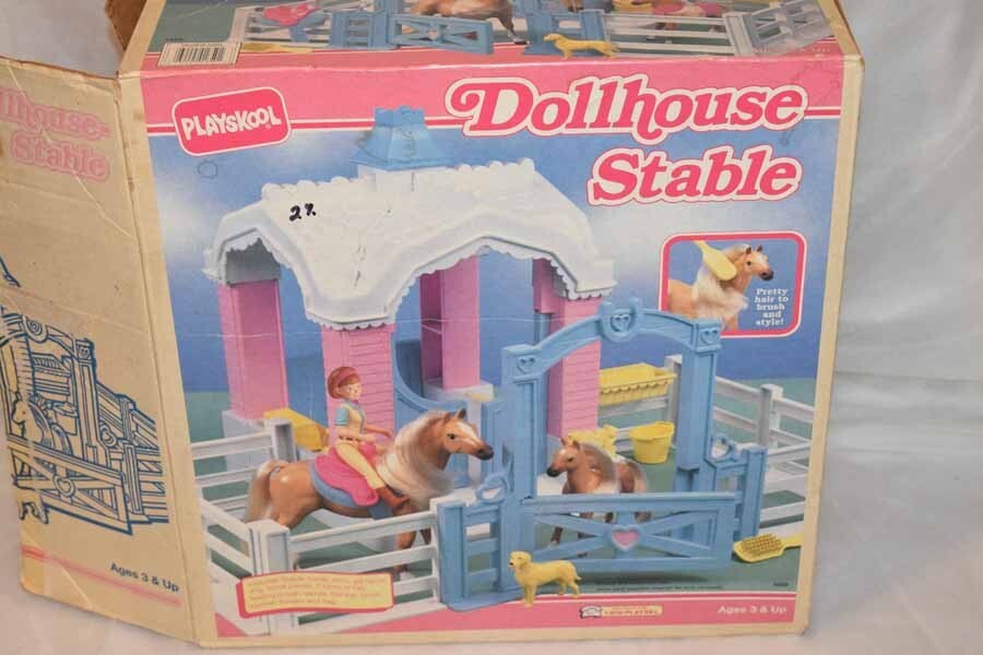 Vintage Playskool Dollhouse 1994 Horse Stable Pony Barn Corral BOX ONLY ...