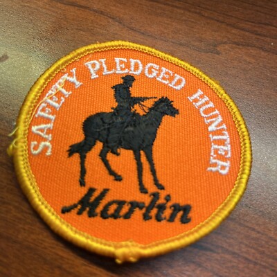 Marlin Firearms Safety Pledged Hunter Orange Black Round Embroidered ...