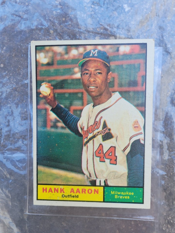 1961 Topps HANK AARON #415 Milwaukee Braves Baseball Card | eBay