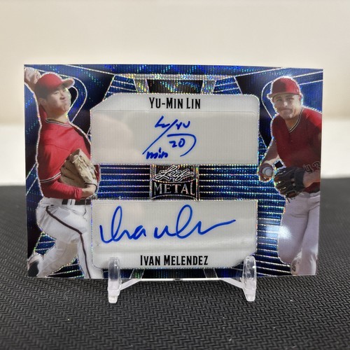 Yu-Min Lin & Ivan Melendez 2023 Leaf Metal Blue Wave Dual #DA-28 ...