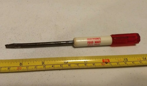 Vintage Anderson's Food Mart Elburn Illinois Advertising Screwdriver | eBay