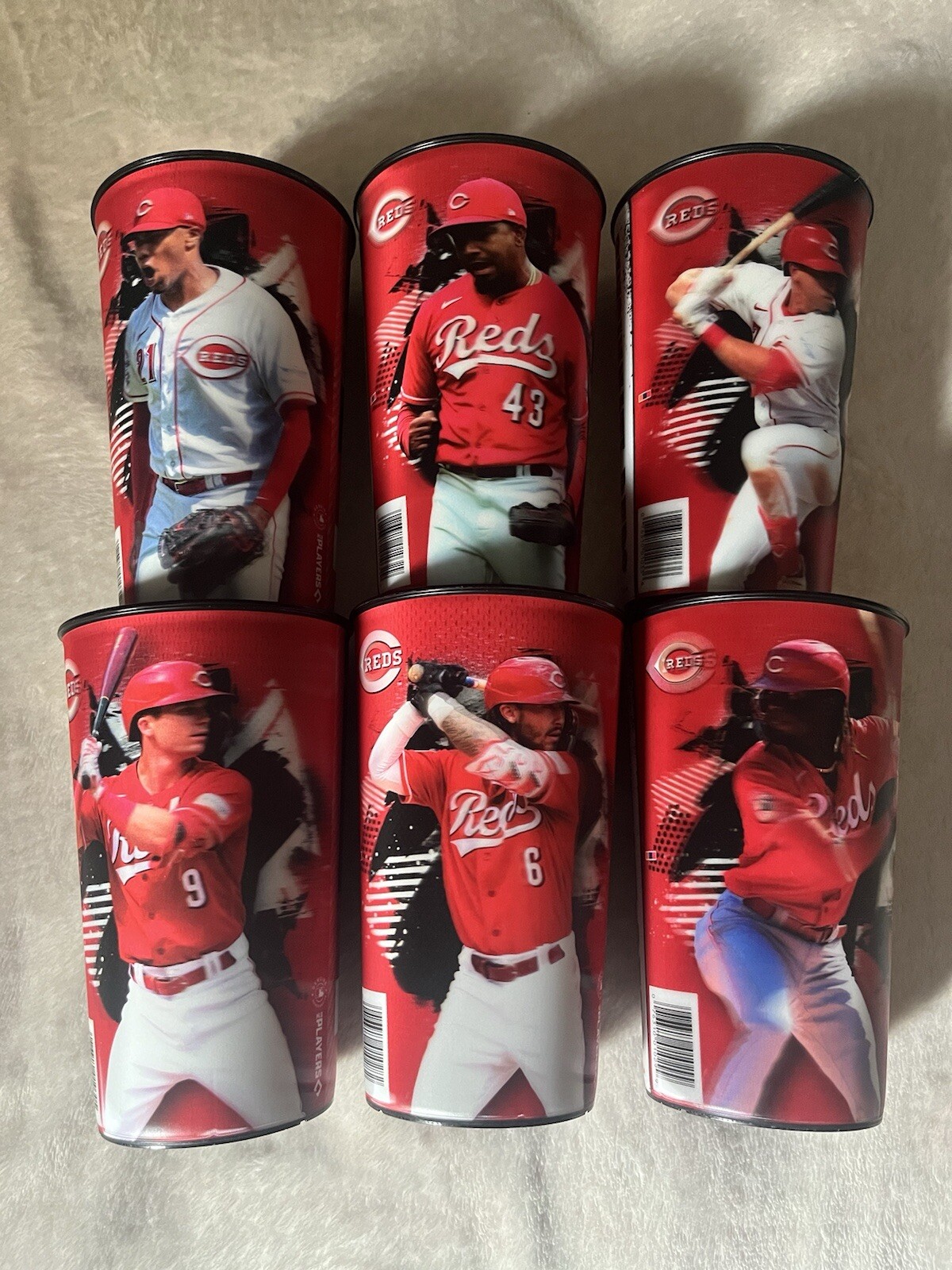 2024 Complete Set of 6 Cincinnati Reds Holographic Plastic Cups UDF ...
