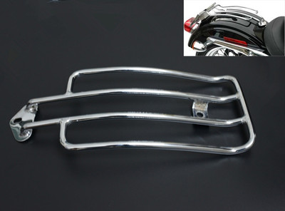 Chrome Solo Luggage Rear Fender Rack For Harley Davidson 1985-2003 XL ...