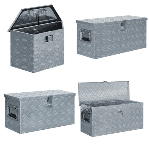 Aluminium Side Locker Lockable Tool Box Trailer Storage Chest Van Truck ...