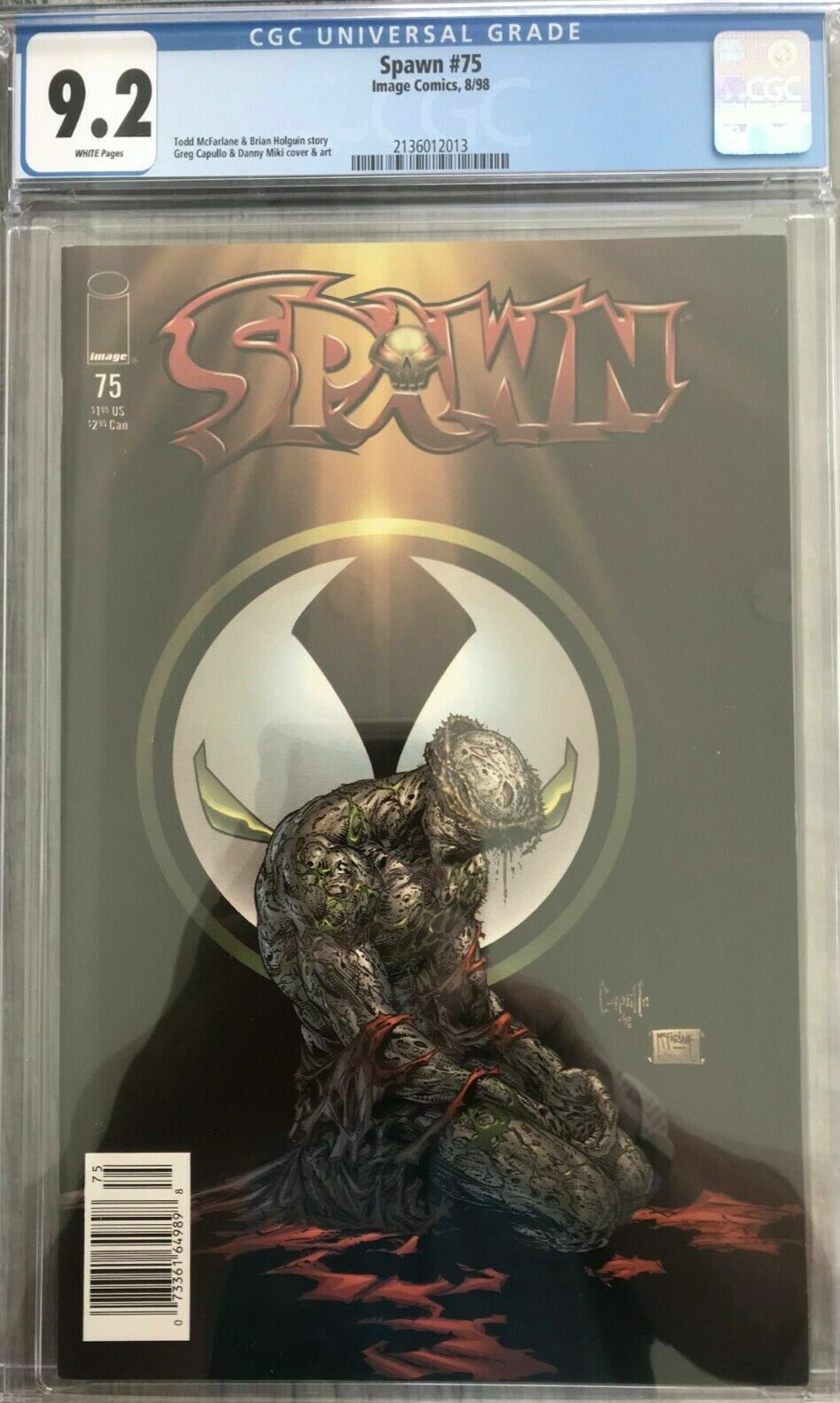 Spawn #75 from Image Comics. Rare Newsstand Variant 1:100 UPC. CGC 9.2 | eBay