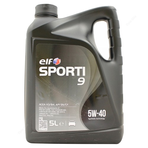 Elf Sporti 9 5w-40 5w40 High Performance Synthetic Engine Oil - 5 ...