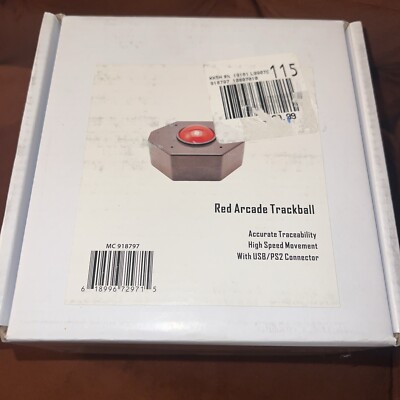 Arcade Machine Cabinet RED Trackball with USB/PS2 Connector | eBay