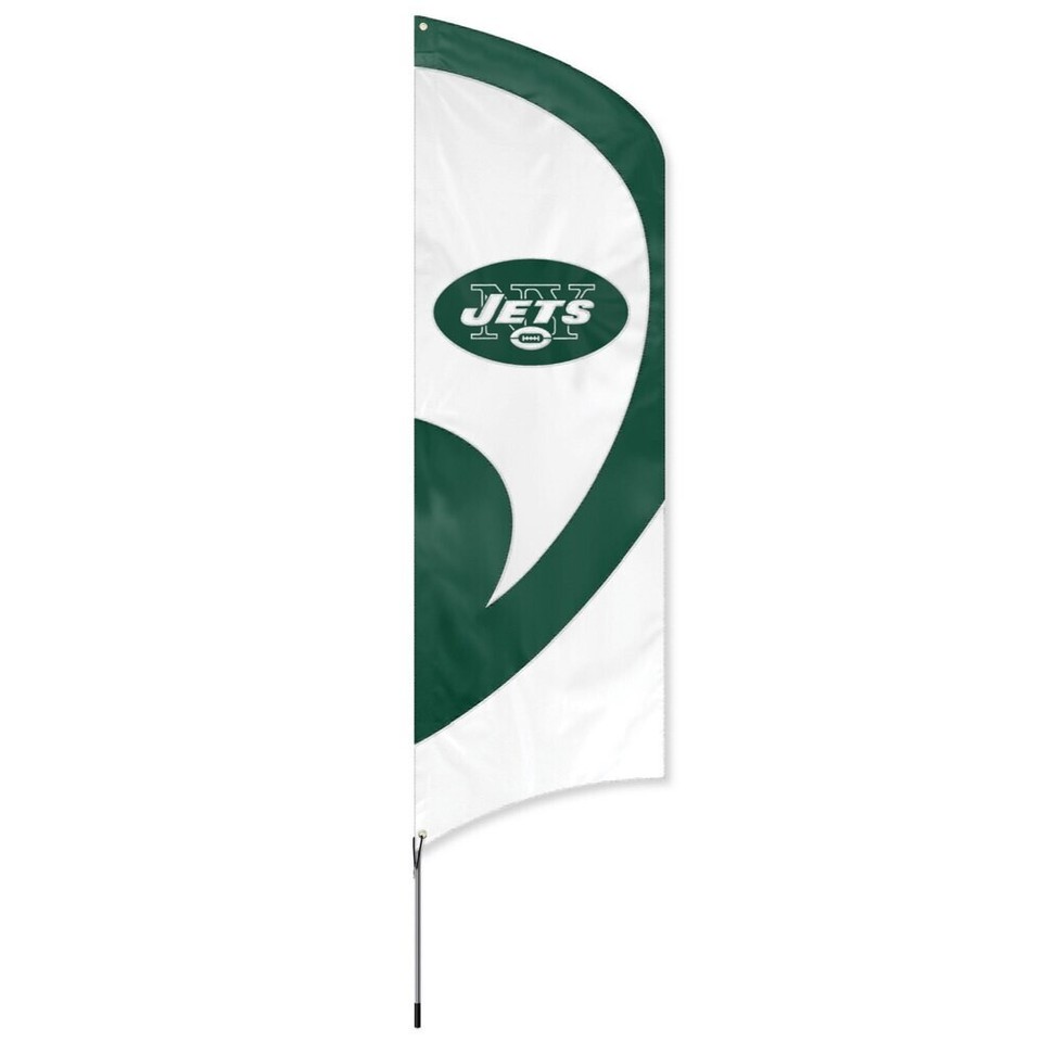 New York Jets Tall Team Flag 8.5ft Flag w 11.5ft Pole NFL | eBay