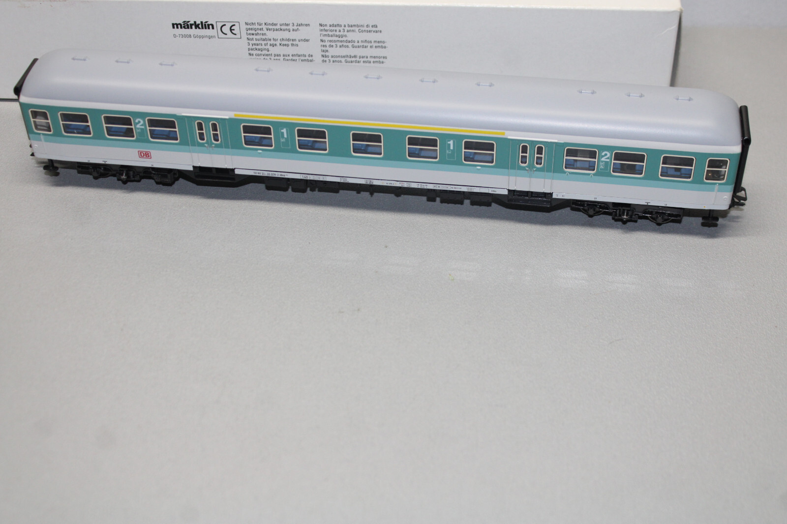 Märklin 4258 4-Achser Personenwagen 1./2.Klasse weiß/türkis DB AG Spur ...