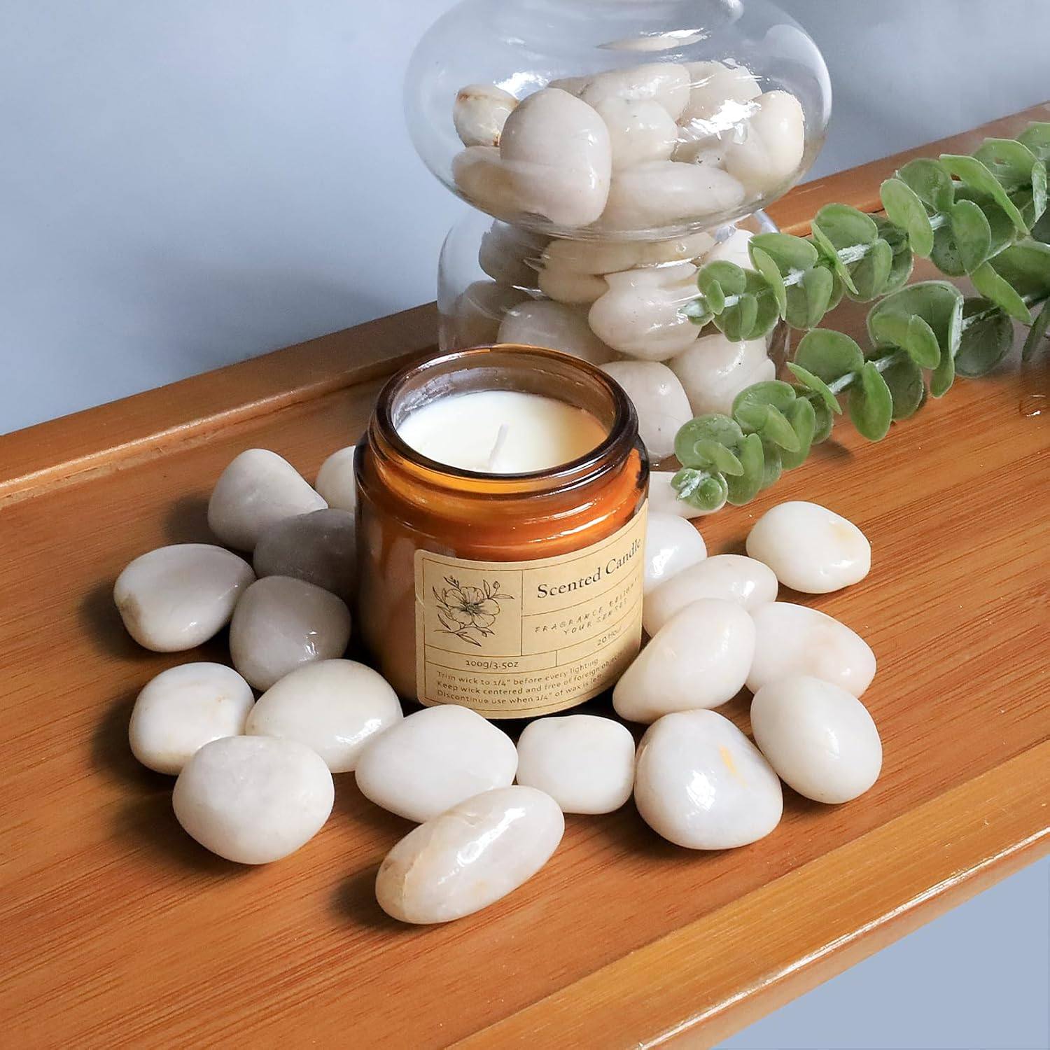 Natural Cream White River Rocks 2-3 Inch High Polished Decorative Rocks ...