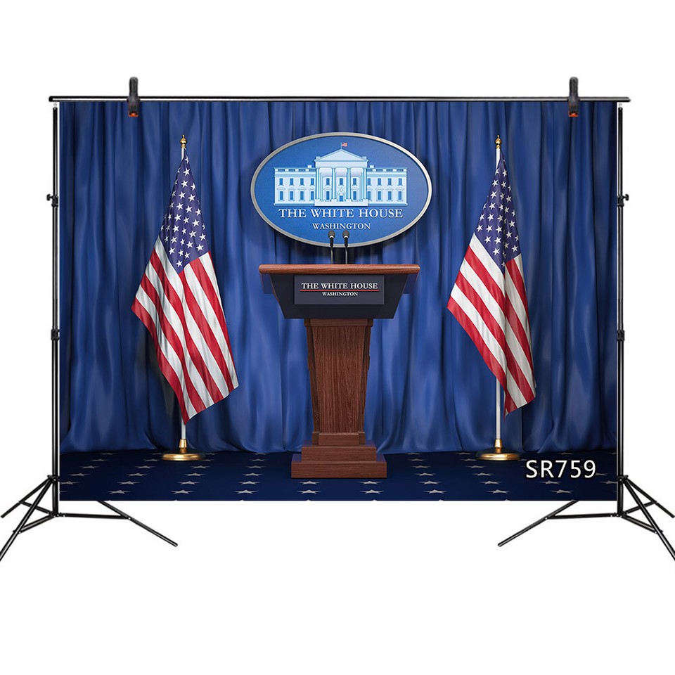 US President White House Speech Backdrop Background Photography Studio ...