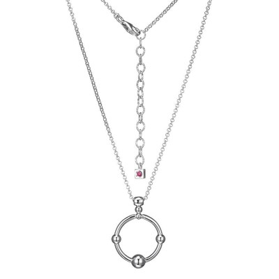 ELLE Jewelry - 18"+2" Sterling Silver Necklace w/ 20mm Round Bead ...