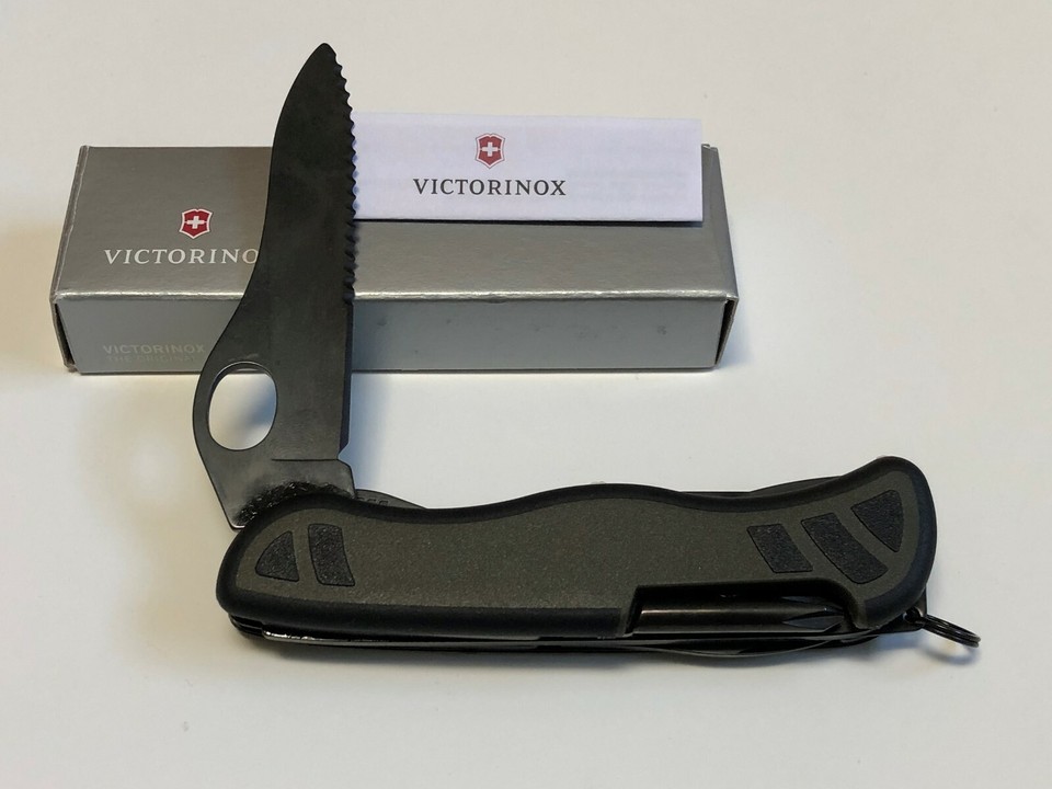Victorinox US Soldier Combat Utility Knife Black Swiss Army Navy SEAL ...