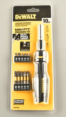 *Dewalt DWHT68001 MaxFit Precision Tip Telescoping Screwdriver 10 Piece ...
