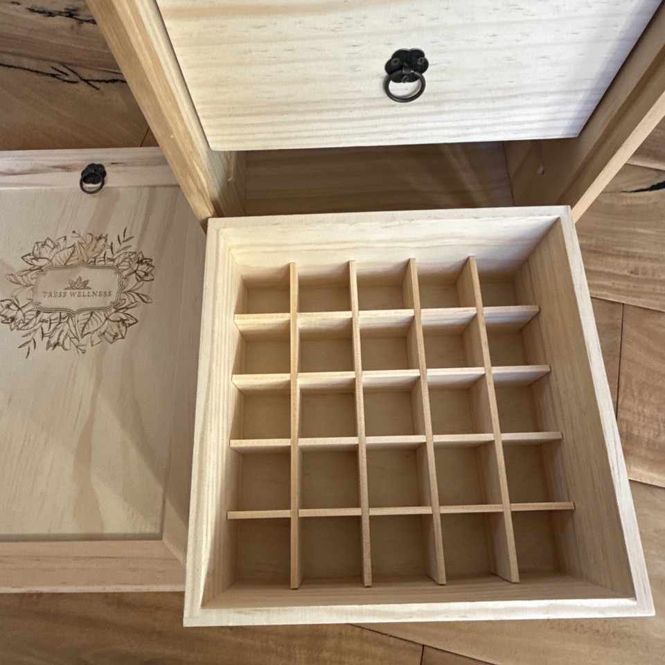 doTerra Young Living Essential Oil Wooden Storage Box Case Holds 75 3 ...