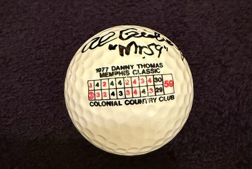 AL GEIBERGER AUTOGRAPHED SIGNED GOLF BALL “MR.59” SCORECARD Tour ...