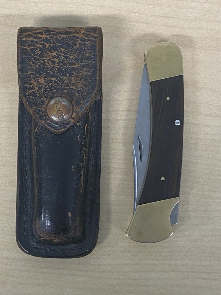NICE Vintage 1974-1980 Buck 110 Classic Folding Hunter Knife 2 Dot w ...