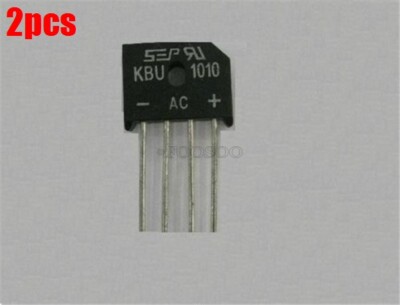 2Pcs KBU1010 KBU-1010 10A 1000V Single Phase Diode Rectifier Bridge ...