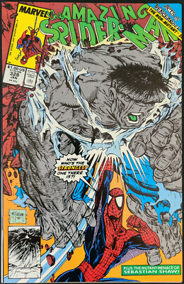 Marvel AMAZING SPIDER-MAN #328 Direct (Jan 1990) Todd McFarlane David ...