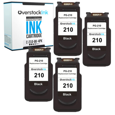 4PK OSI Compatible PG-210 Black Ink Cartridge for Canon PIXMA MP240 ...