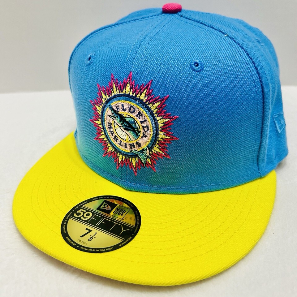 New Era Florida Marlins Miami 10 Years Patch 59FIFTY Fitted Hat Cap ...