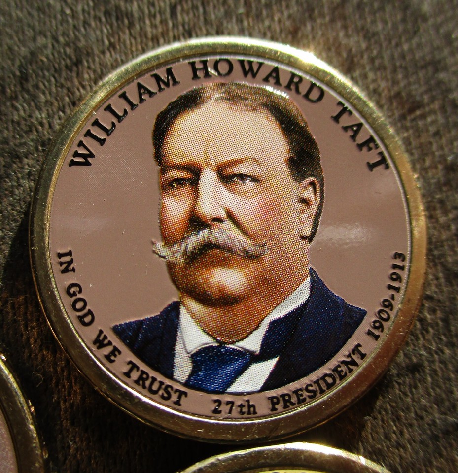 COLLECTIBLE ONE DOLLAR COINS OF USA "PRESIDENTIAL DOLLAR" COLORIZED UNC ...