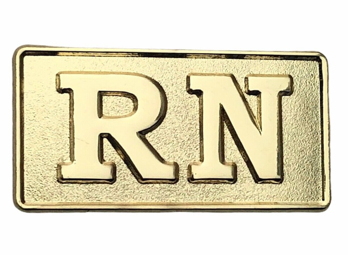 RN Registered Nurse Medical Gold Tone Hat or Lapel Pin PMS741 F5D1L | eBay