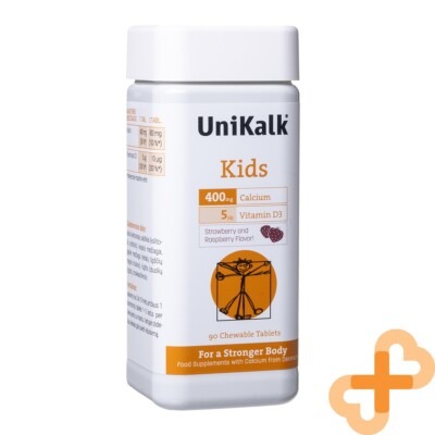 UNIKALK Kids Forte with Vitamin D3 for Stronger Body Supplement 90 ...