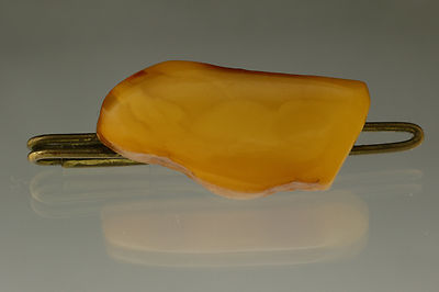 Antique Vintage Egg Yolk Butterscotch Genuine BALTIC AMBER Tiepin 8.2 g ...