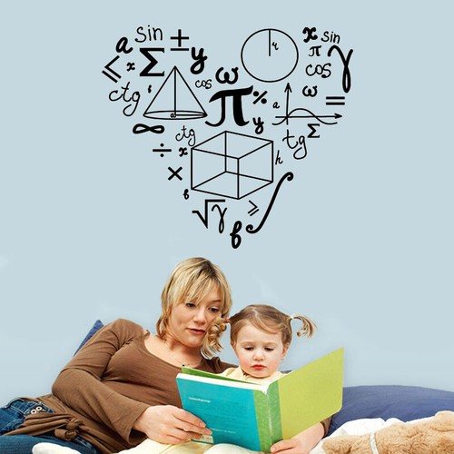 Vinyl Math Wall Decal School Class Teen Room Mathematics Love Sticker ...