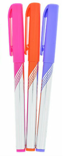 New Inc. Color Flow Felt Tip Pens .5 mm, Pack of 3(Pink Orange Purple ...
