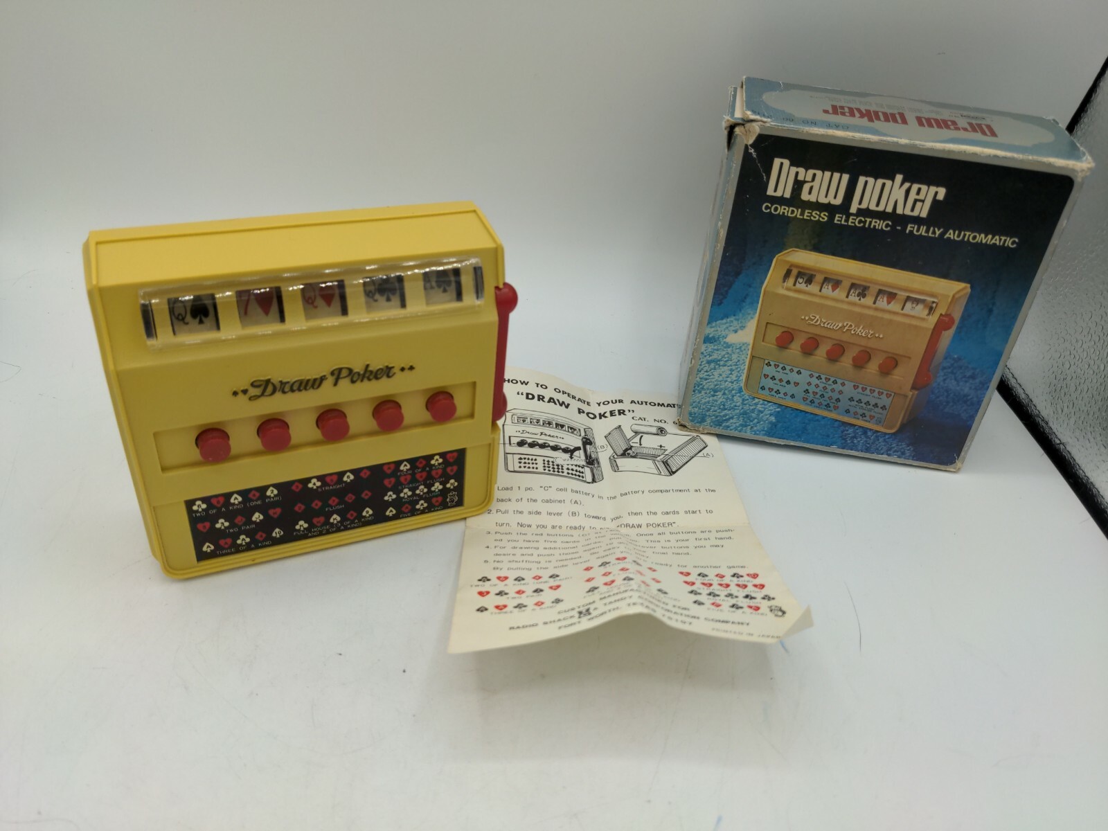 Waco Japan Automatic Electric Draw Poker Pocket Game 1971 Vintage Game ...