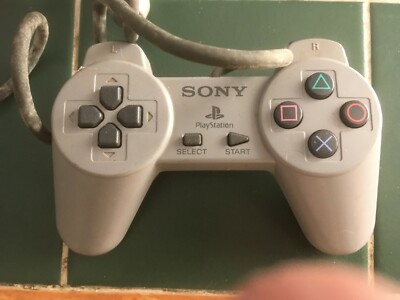 Original Sony Playstation PS1 Grey Controller SCPH-1080 Vintage ...