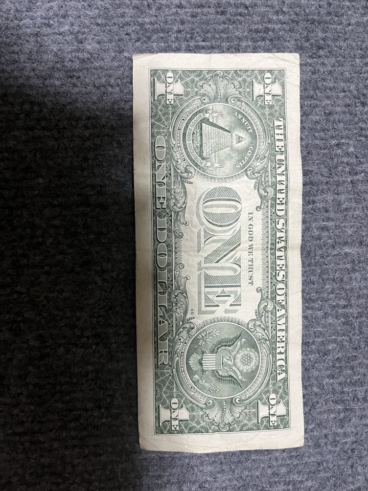 One Dollar Bill Binary Serial number 55585855 C | eBay