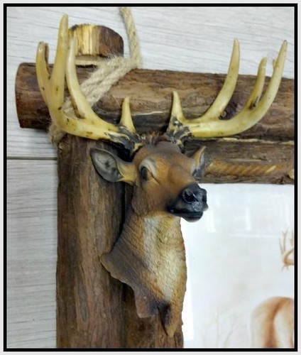 Deer Antler Hunting Cabin Lodge 8x10" Wood Wooden Picture Photo Frame ...