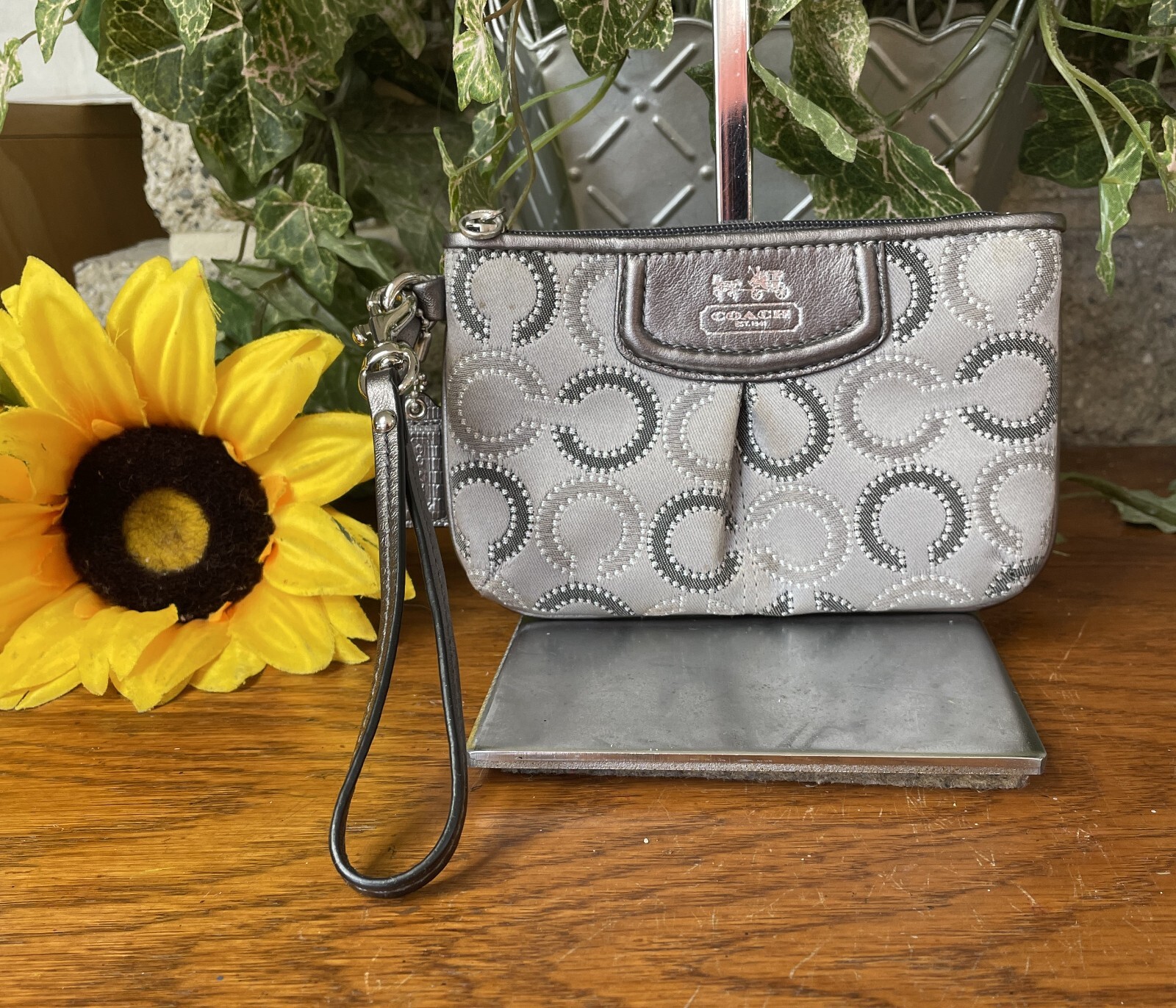 COACH MADISON PLEATED DOT OP ART JACQUARD MULTI COLOR… - Gem