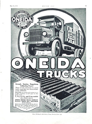 Oneida Motor Truck Ad 1918 Green Bay WI Worm Drive | eBay