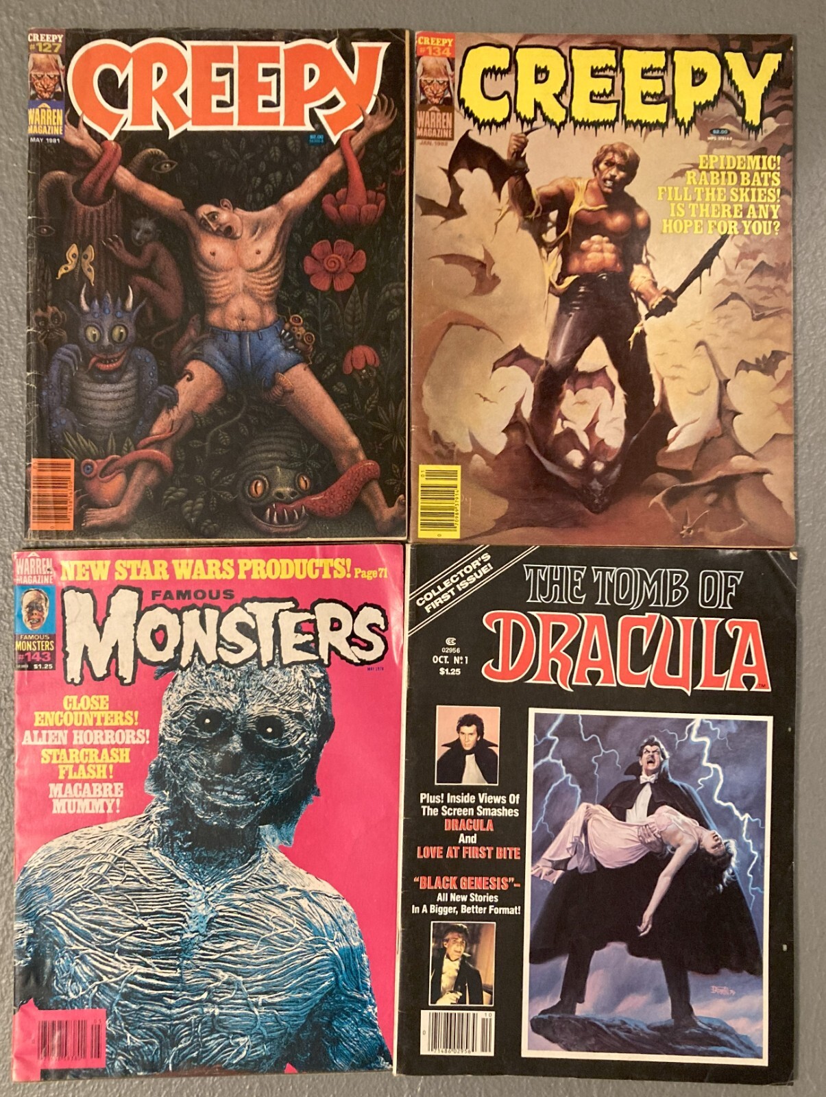 Creepy #127/134 Warren Horror Magazine Comic + DRACULA & MONSTERS-4 ...