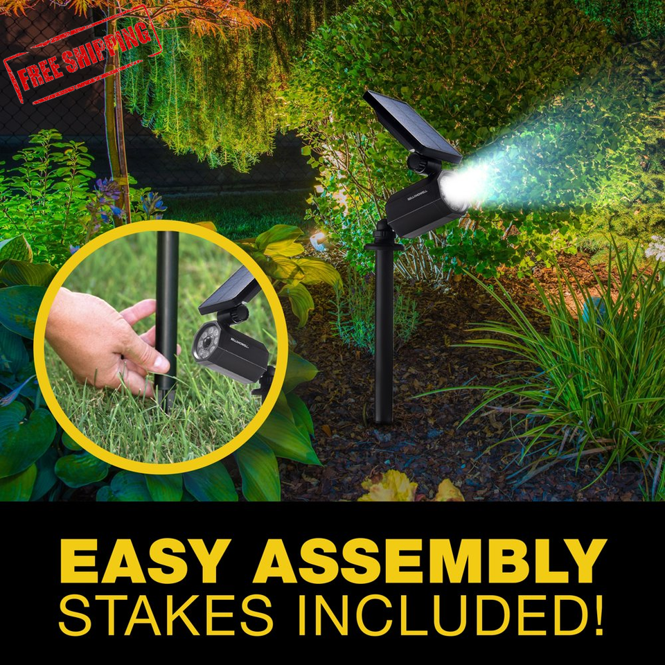 Bell Howell Bionic Spotlight Deluxe LED Solar Lights Solar-Powered Spot ...