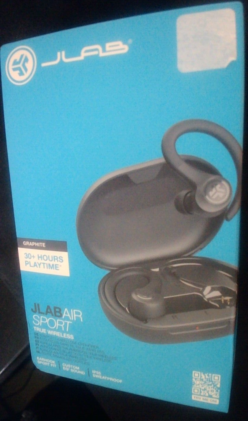 JLab Air Sport True Wireless Graphite earbuds. 30 hours playtime ...