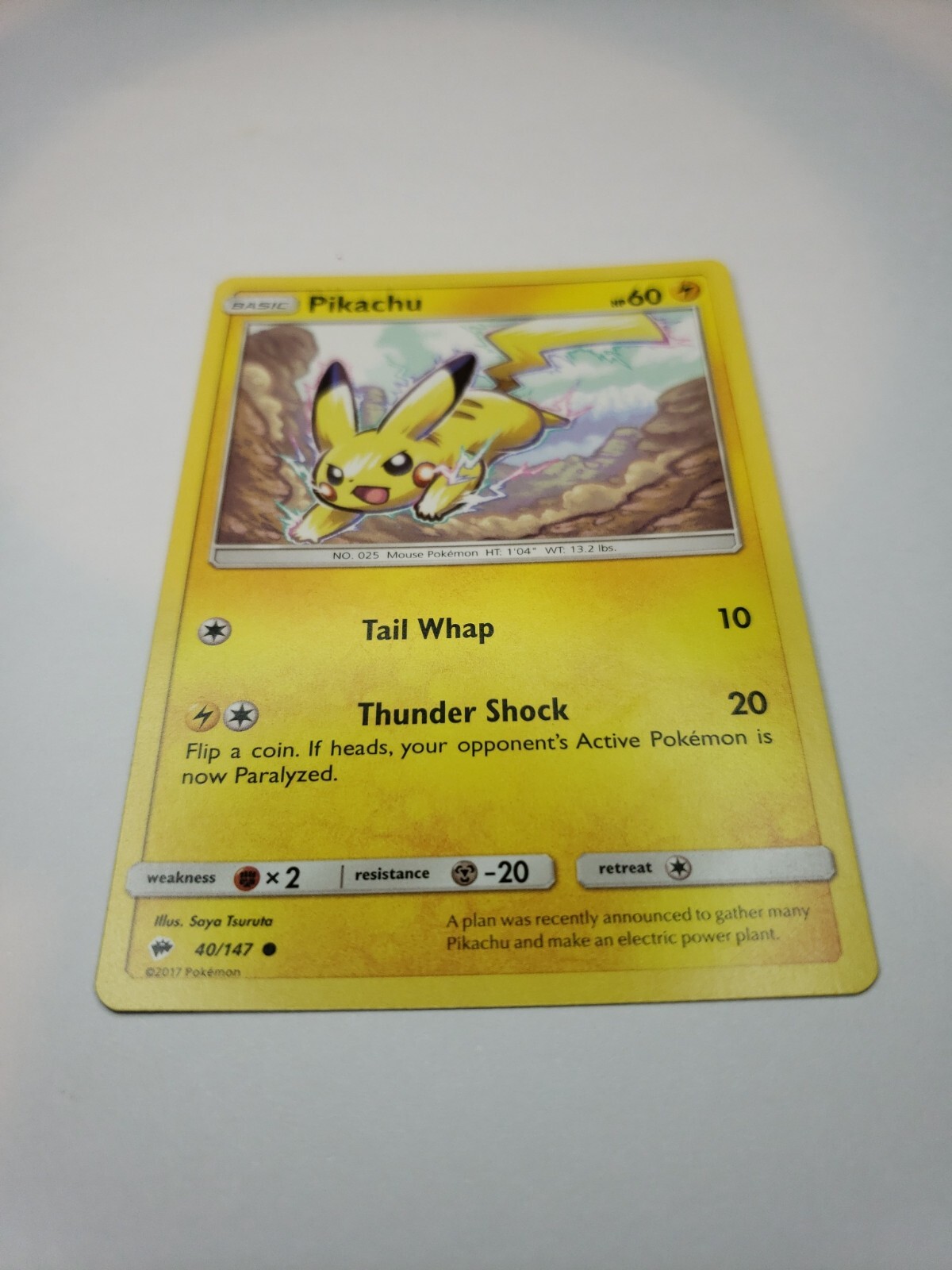 Pokemon PIKACHU Sun & Moon Burning Shadows 40/147 LP | eBay