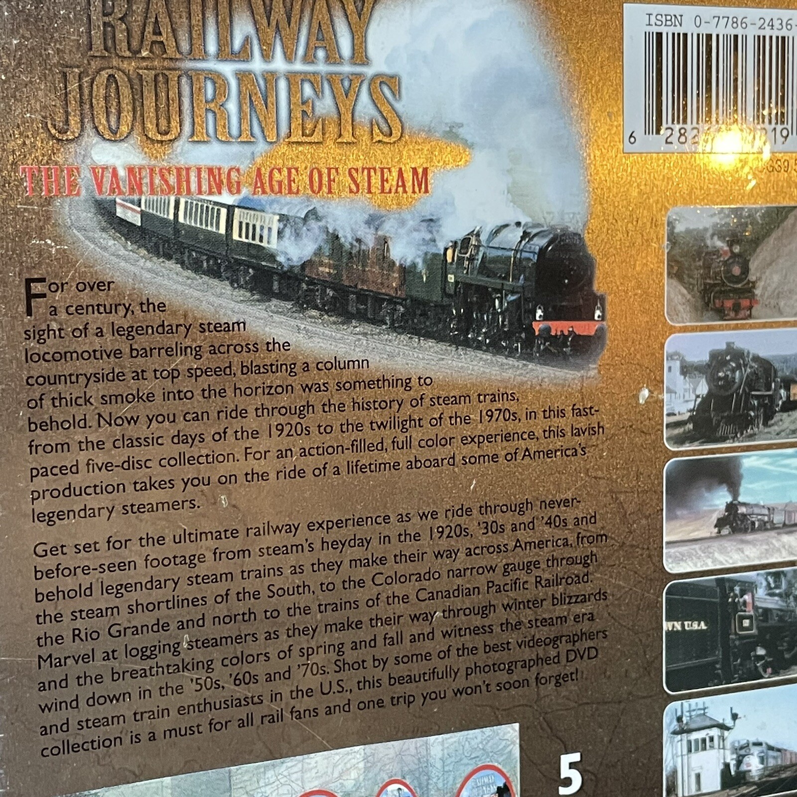 Railway Journeys The Vanishing Age of Steam 5 DVD Set Collectors Tin ...