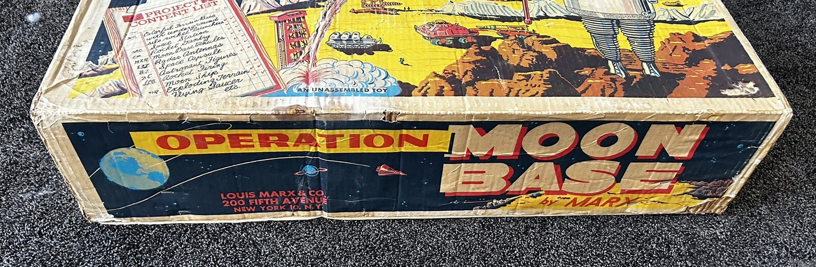 RARE Vintage Original Marx Moon Base Playset 4654 w/ Original Box, Bags ...